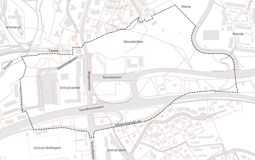 Bygg lokk over Trondheimsveien. Legg ny plan for Grorud sentrum død ...