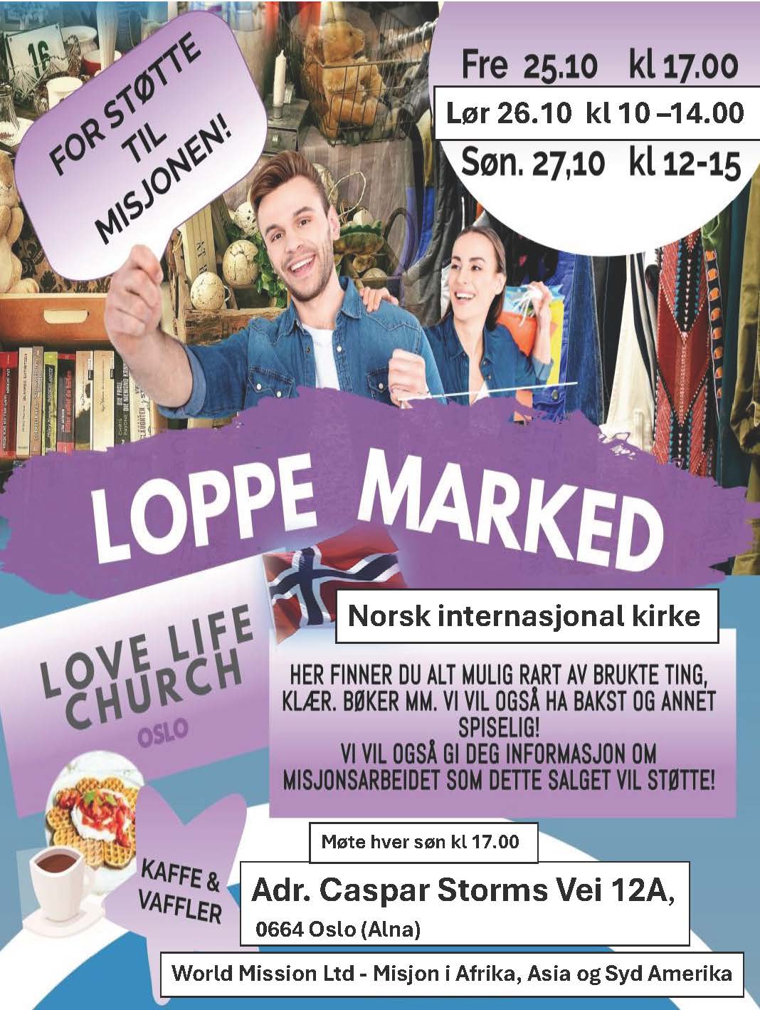 Loppemarked Love Life Church Oslo – Groruddalen